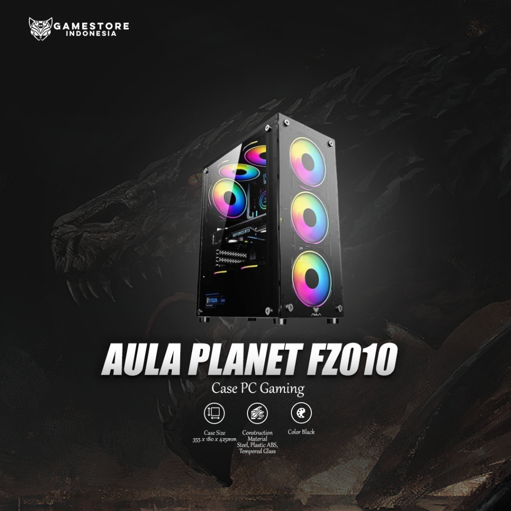 Jual Casing PC Gaming AULA PLANET FZ010 / PC Case / PC Gaming Case ...
