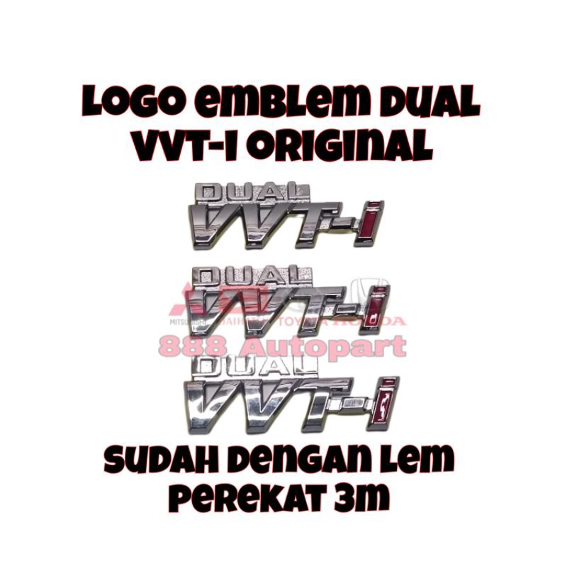 Jual Logo Emblem Tulisan Dual VVTI Kecil Original | Shopee Indonesia