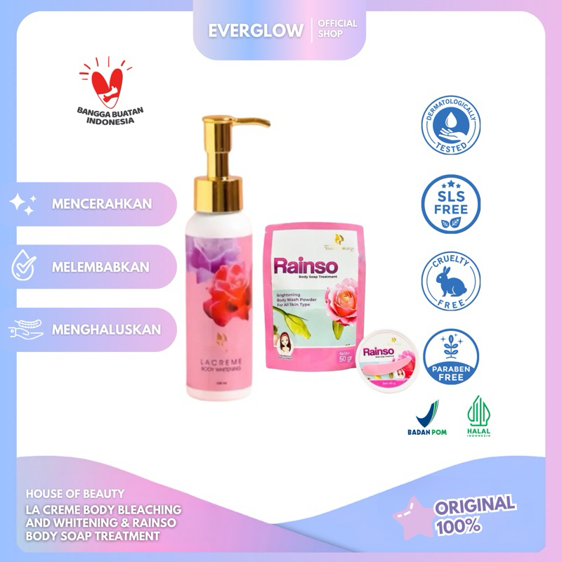 Jual La Creme Body Bleaching Whitening | Rainso Body Soap Treatment ...