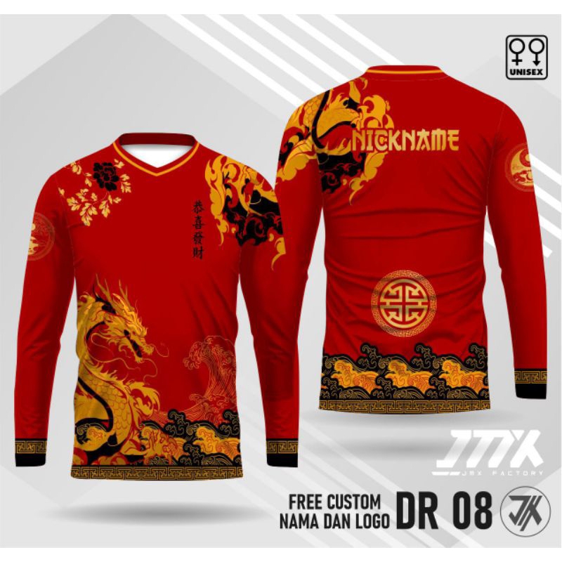 Jual Jersey imlek shio naga kaos imlek gong xi fa cai baju cheongsam ...