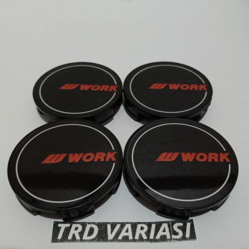 Jual Dop Roda Tutup Velg Variasi WORK Diameter 5.7cm Hitam (SET ...