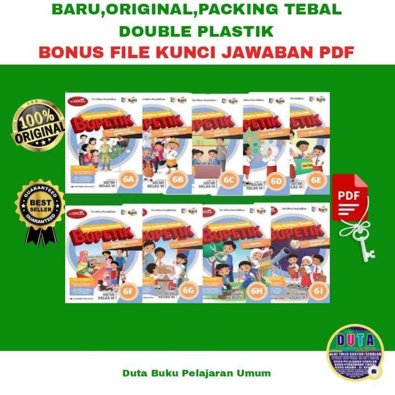 Jual BUKU BUPETIK 6A 6B 6C 6D 6E 6F 6G 6H dan 6I BUPETIK KELAS 6 SEMESTER 1 K13N REVISI ERLANGGA ...