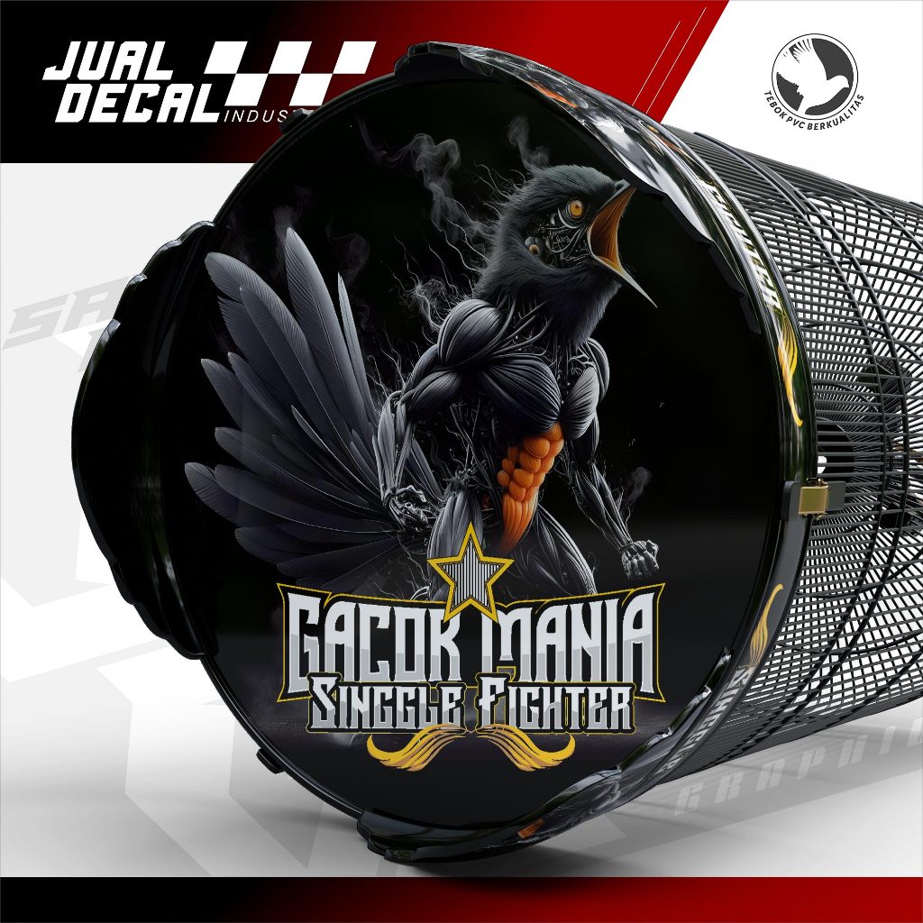 Jual Stiker Sangkar Murai Variasi SINGGLE FIGHTER Decal Tebok Gantangan ...