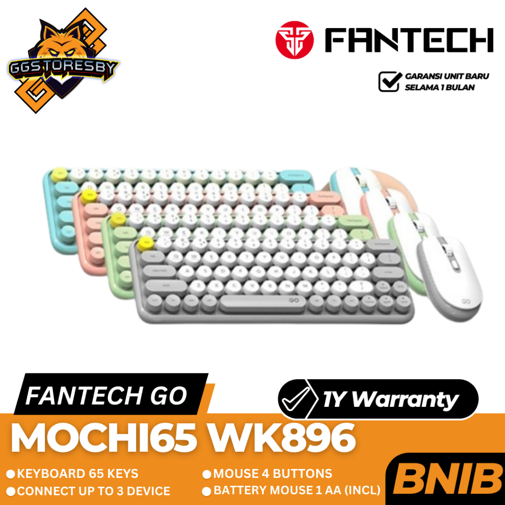 Jual FANTECH GO MOCHI65 WK896 WIRELESS COMBO Keyboard | Shopee Indonesia