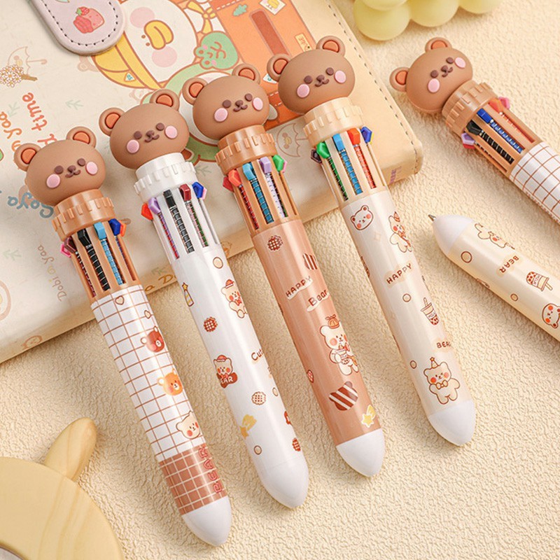 Jual COD ️ Pulpen Pena Cute Collection Ballpoint Multi color colour ...