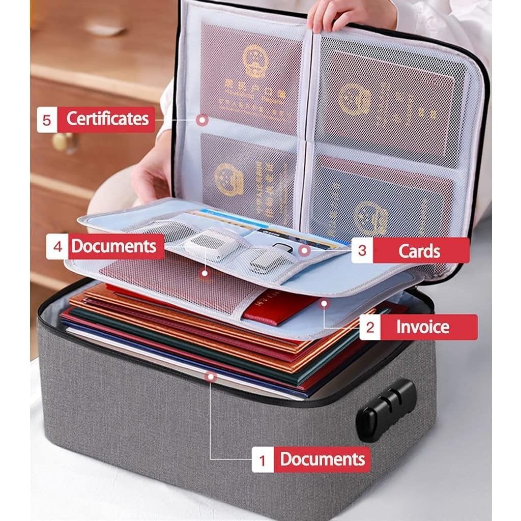 Jual DOCU BAG WATERPROOF | Tas Penyimpanan Dokumen 3 Layer Storage Bag ...