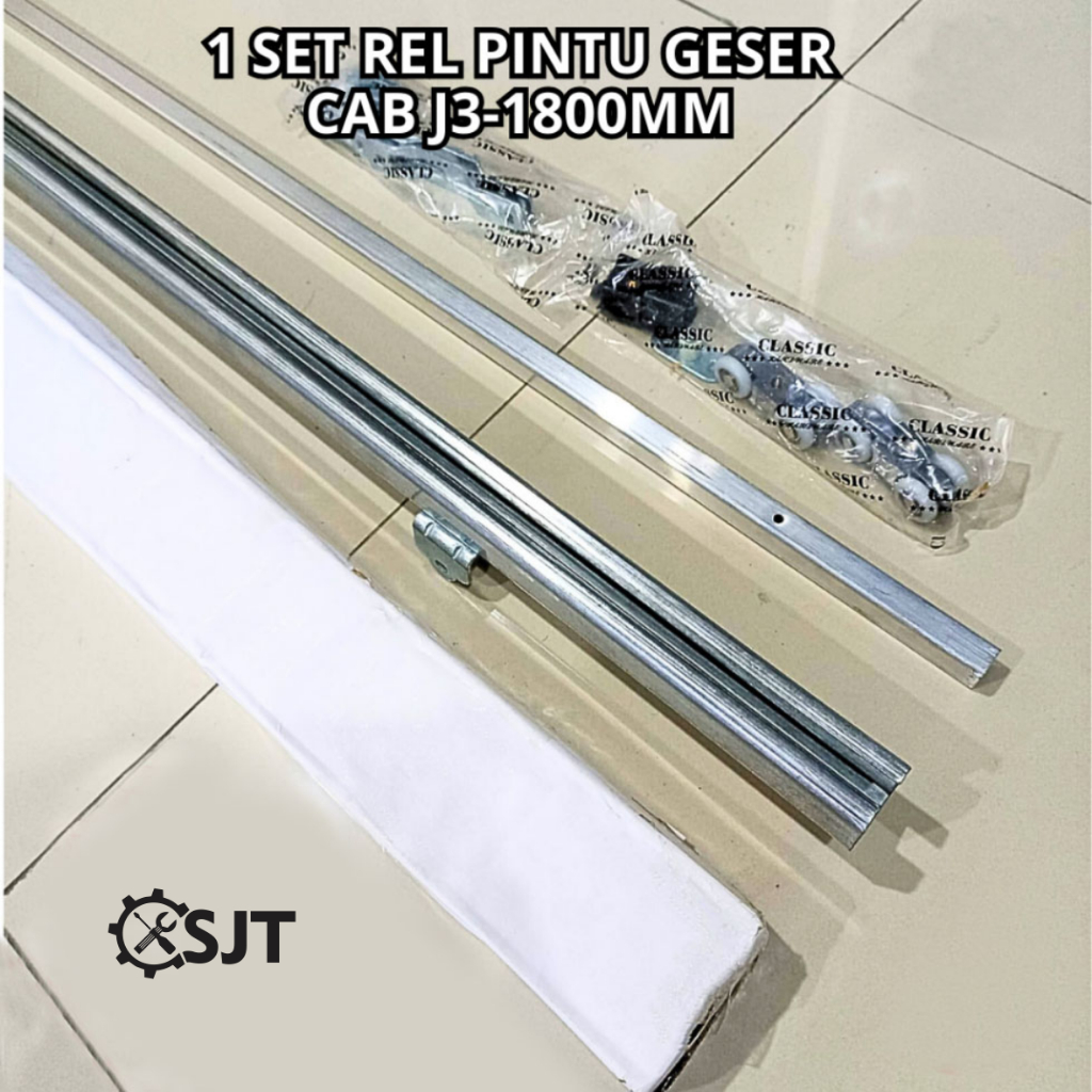 Jual Rel Pintu Geser / Sliding Rail Galvanis J3 Panjang 1.8 meter Komplit Set - SJT | Shopee ...