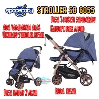 Jual SPACE BABY STROLLER KURSI DORONGAN BAYI BARU LAHIR BISA 3 POSISI ...