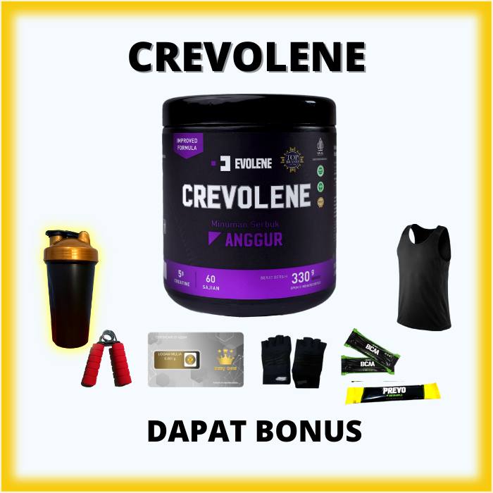Jual CREVOLENE CREATINE EVOLENE ANGGUR GRAPE 330GR 330 GR GRAM BPOM ...