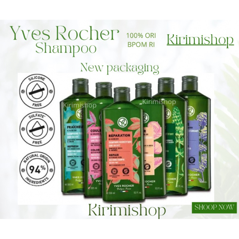 Jual SHAMPOO YVES ROCHER 300 ML Hair Loss, Anti Dandruff, Repair, Shine ...