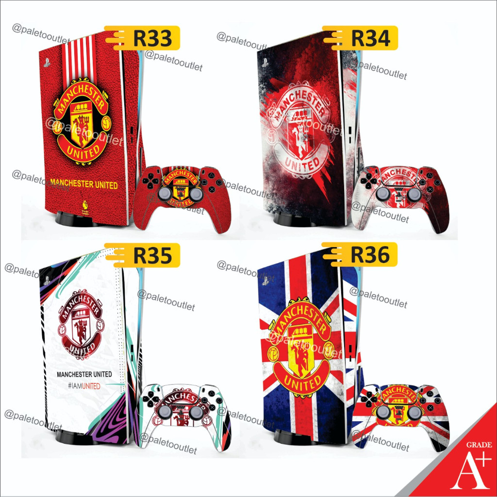 Jual stiker garskin PS5 disc PS5 digital edition motif Manchester ...