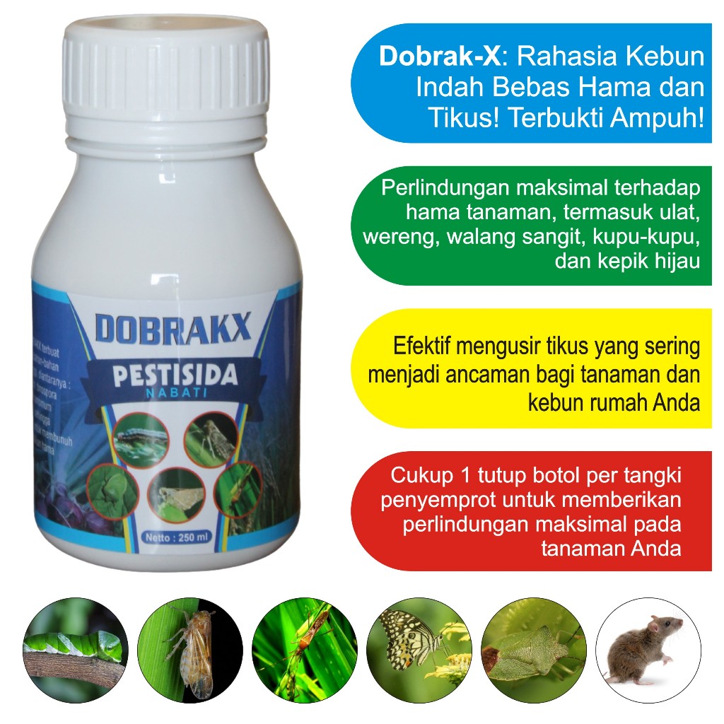 Jual DOBRAK-X Pestisida Nabati untuk Hama dan Tikus (250 ml) | Shopee ...