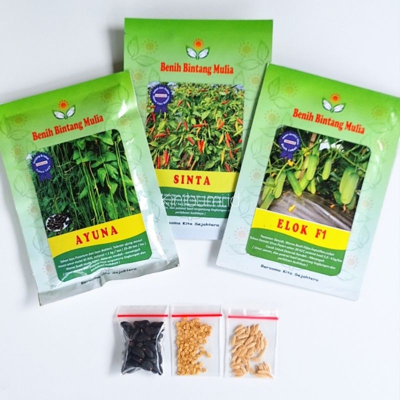 Jual Benih Biji Sayur Sayuran Repack Benih Cabai Timun Kacang Panjang ...