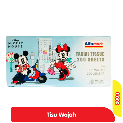 Jual Alfamart Tisu Wajah Mickey Mouse 200 s | Shopee Indonesia