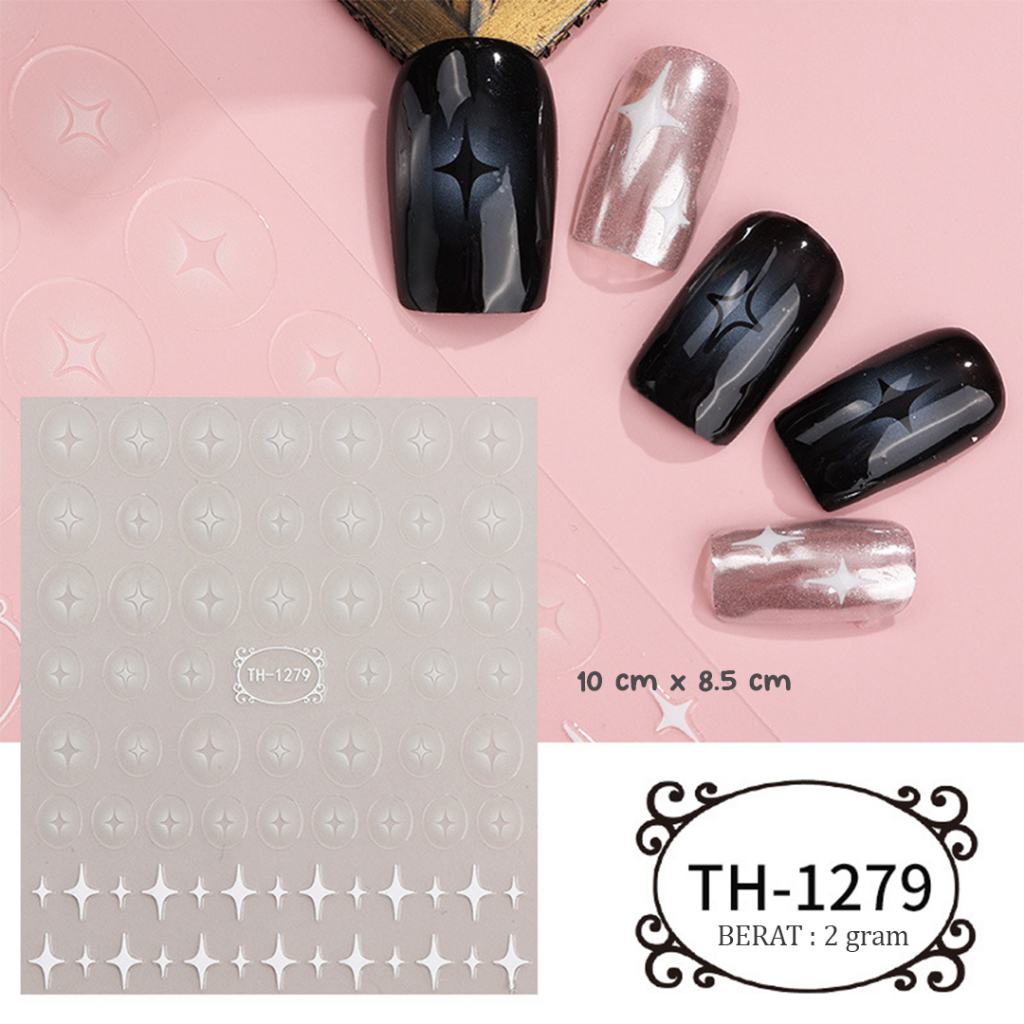 Jual MSY Stiker Kuku 3D Motif Flower/Aquariam/Butterfly/Sticker Nail ...