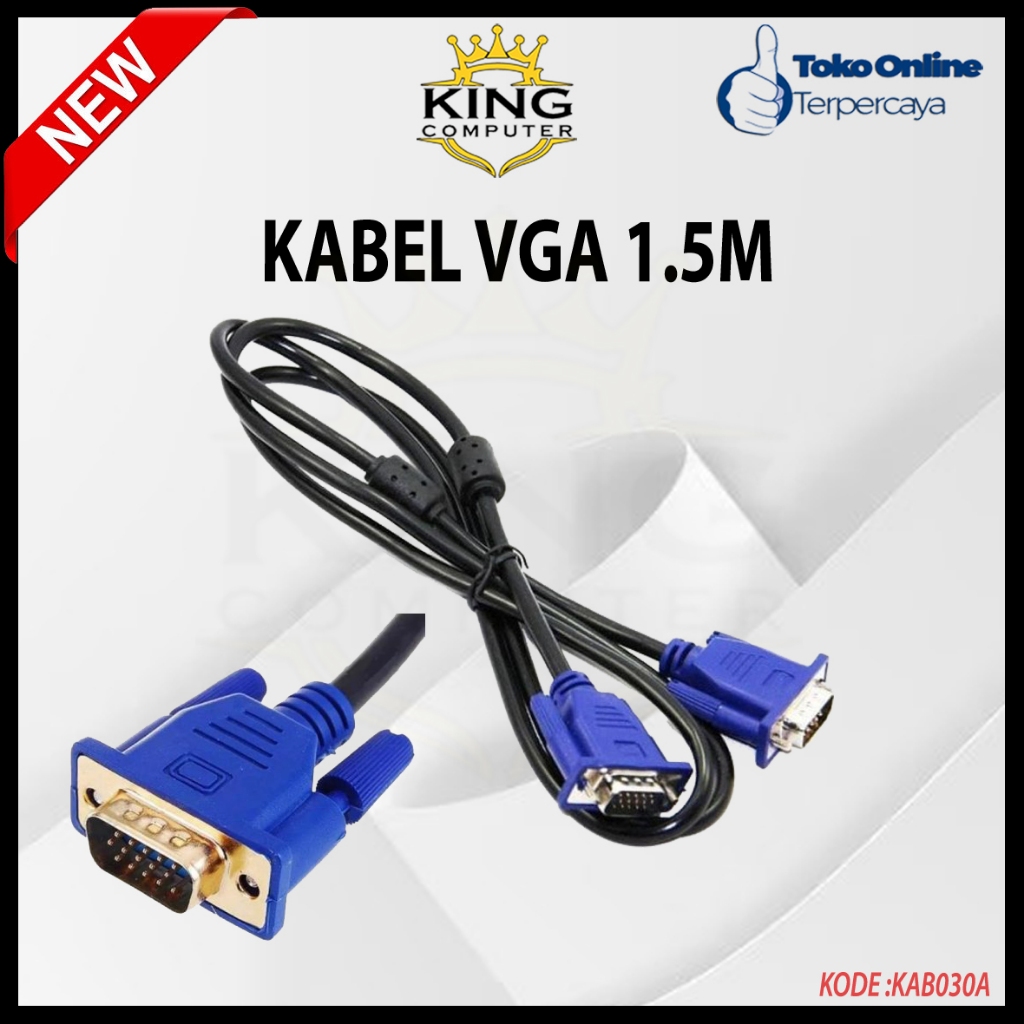 Jual KABEL VGA 1,5 METER-KABEL MONITOR | Shopee Indonesia