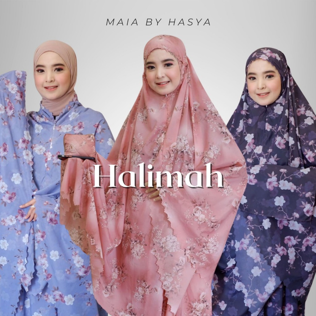 Jual MAIA BY HASYA - (Bonus Sejadah Muka) Mukena Travelling Mini Pouch Motif Bunga 3in1 ...