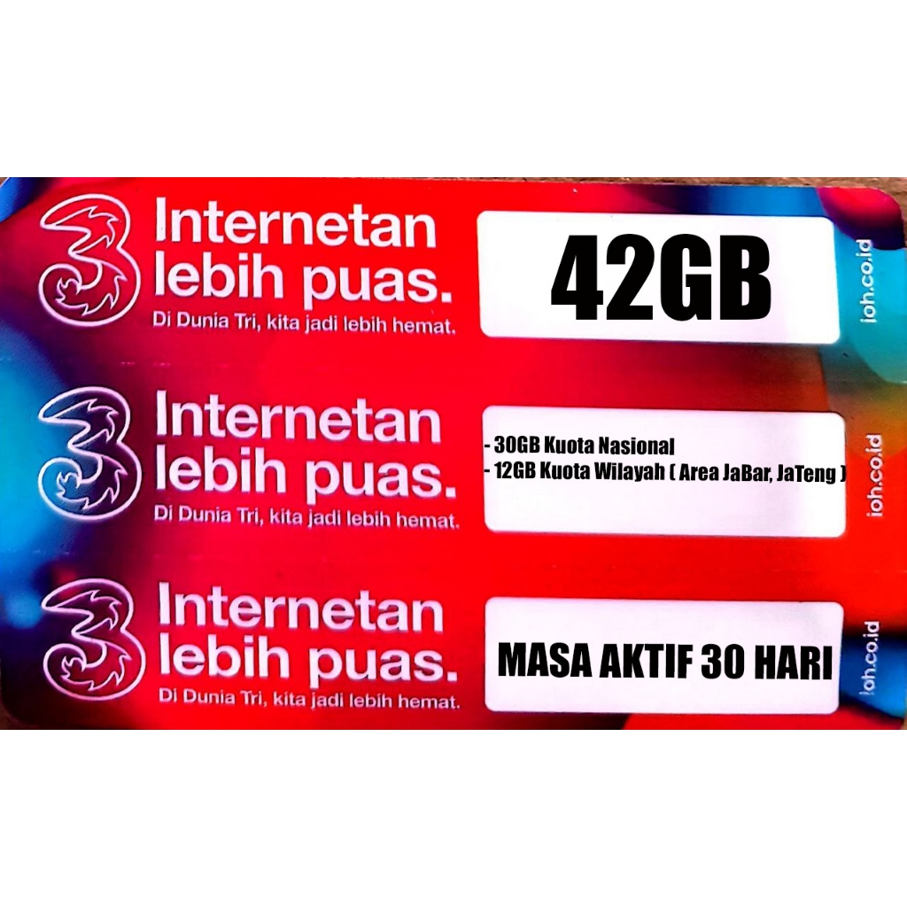 Jual Voucher Tri 42 GB | Shopee Indonesia