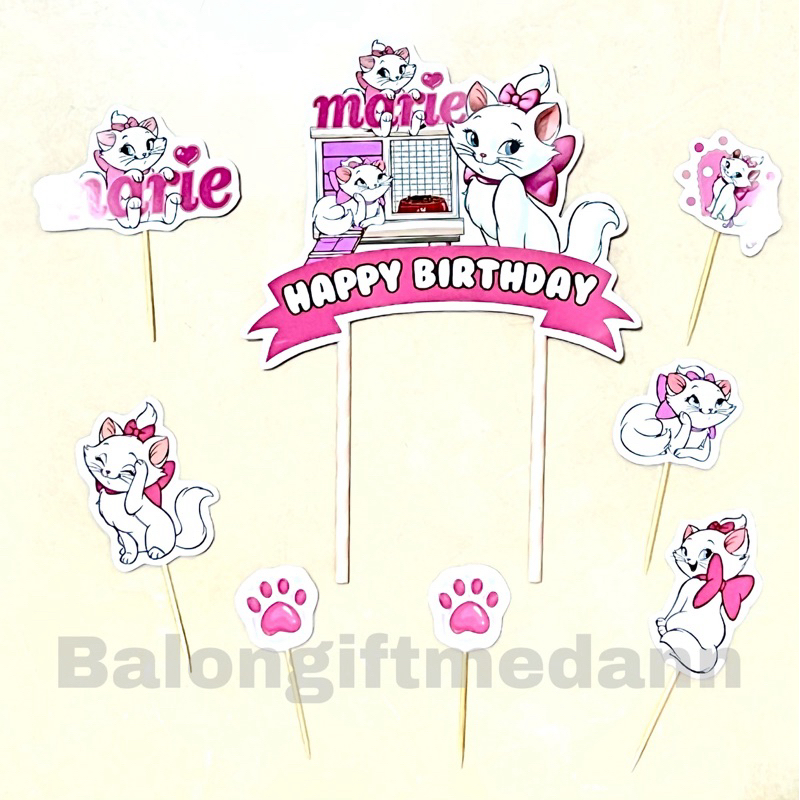 Jual TOPPER CAKE CUSTOM NAMA KUCING MARIE | Shopee Indonesia