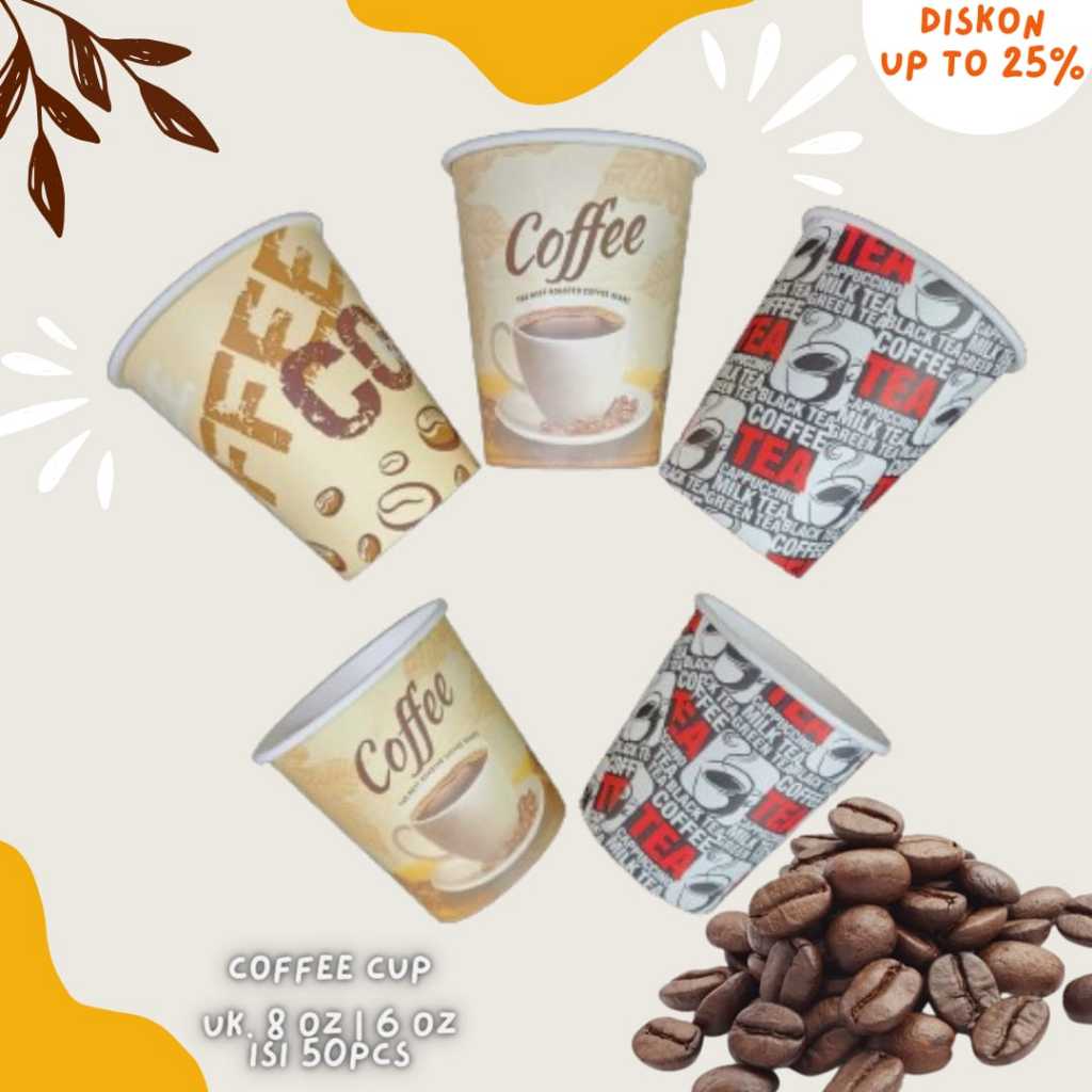 Jual Paper Cup Size 8 Oz (240 ML) | Size 6 Oz (180 ML) HYGENIX Gelas Cup Kertas Kopi Teh Tahan ...