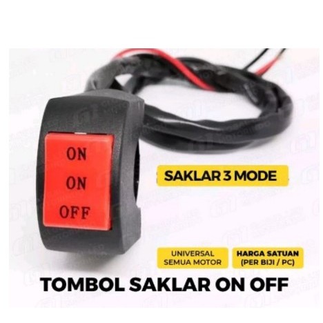 Jual Saklar on on off 3mode multi fungsi 3 mode universal saklar on on ...