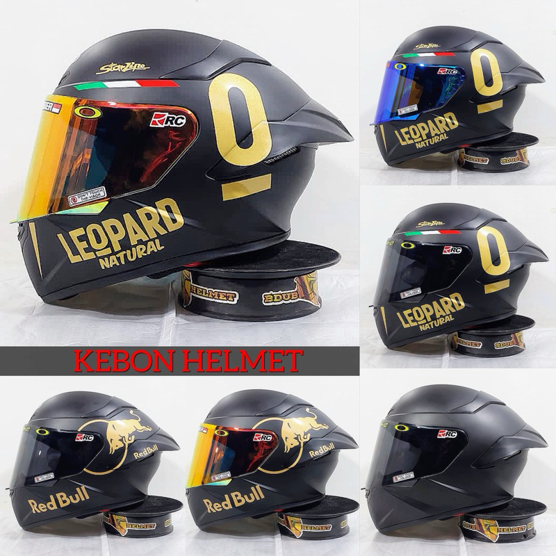 Jual Helm Full face Ttc Polos Hitam Doft Paket Ganteng LEOPARD || Helm ...