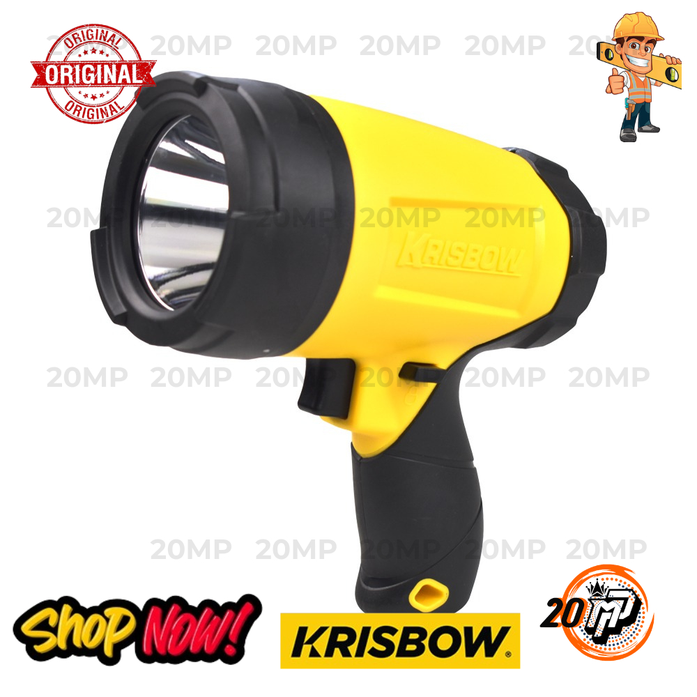 Jual Lampu Senter Sorot LED FLASHLIGHT 350 LM RECHARGEABLE KRISBOW ...