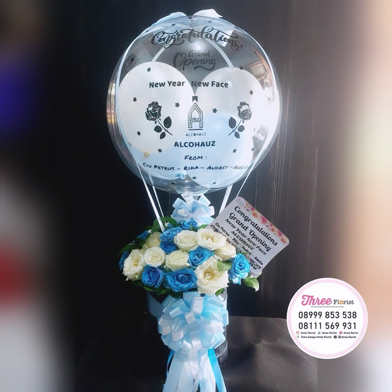 Jual box bunga balon / hadiah ucapan grandopening / hadiah ucapan ...