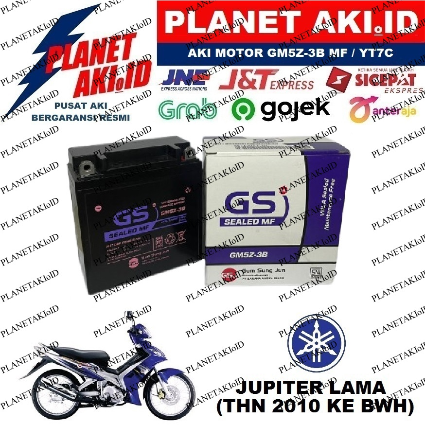 Jual Aki Motor Yamaha Jupiter MX Lama Old GM5Z3B Accu Kering MF ...
