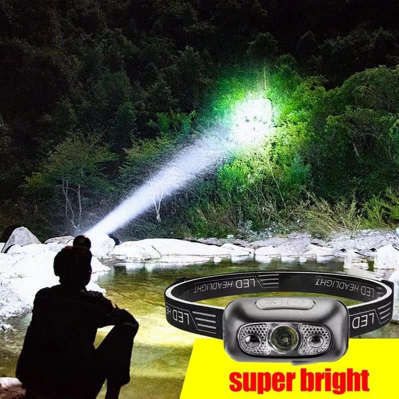 Jual Headlamp Sensor Senter Kepala LED USB Charge Headlamp Sorot Senter ...
