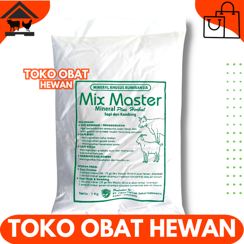 Jual MIX MASTER PREMIX MINERAL HERBAL 1 kg - Premix Mineral Herbal Untuk Sapi Kambing Domba ...