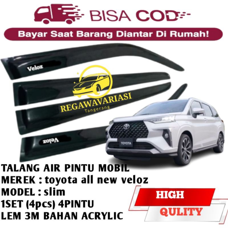 Jual talang air mobil Toyota All New Veloz 2022-2025 model slim 4pintu | Shopee Indonesia
