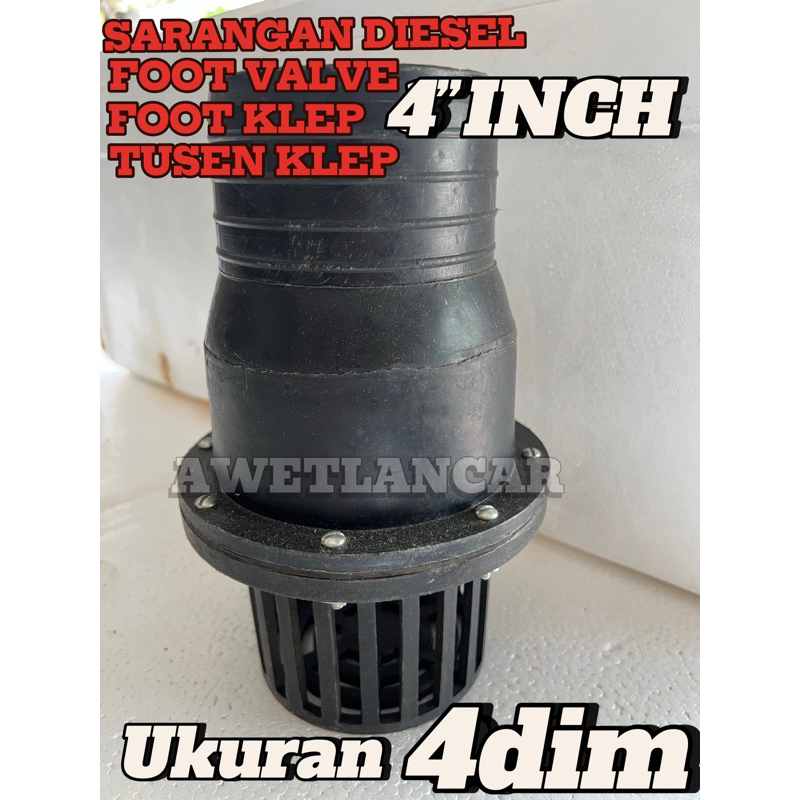 Jual FOOT VALVE / FOOT KLEP / TUSEN KLEP 4” inch PVC saringan diesel ...