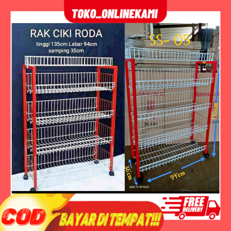 Jual Rak Chiki Jumbo 5 Susun Besi/Rak Display | Shopee Indonesia