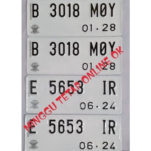 Jual KIt PLAT NOMOR MOTOR FONT BIASA DAN FONT BARU STANDAR SAMSAT PAKE ...