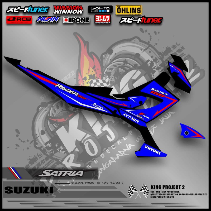 Jual sticker striping satria fu facelit model raider | Shopee Indonesia