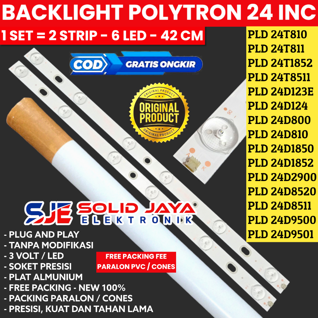 Jual BACKLIGHT TV LED POLYTRON 24 INC PLD24D123 PLD24D800 PLD24D810 ...