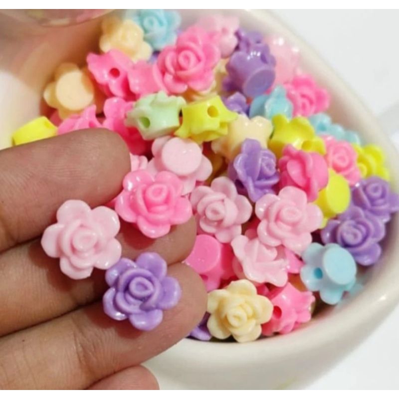 Jual Manik Mote Bunga Rose Mini (10gr) | Shopee Indonesia