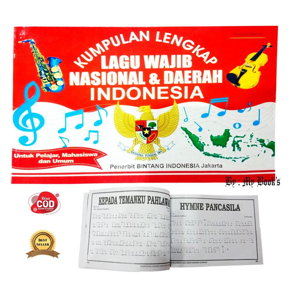 Jual Buku Kumpulan Lengkap Lagu Wajib Nasional & Lagu Daerah Indonesia ...