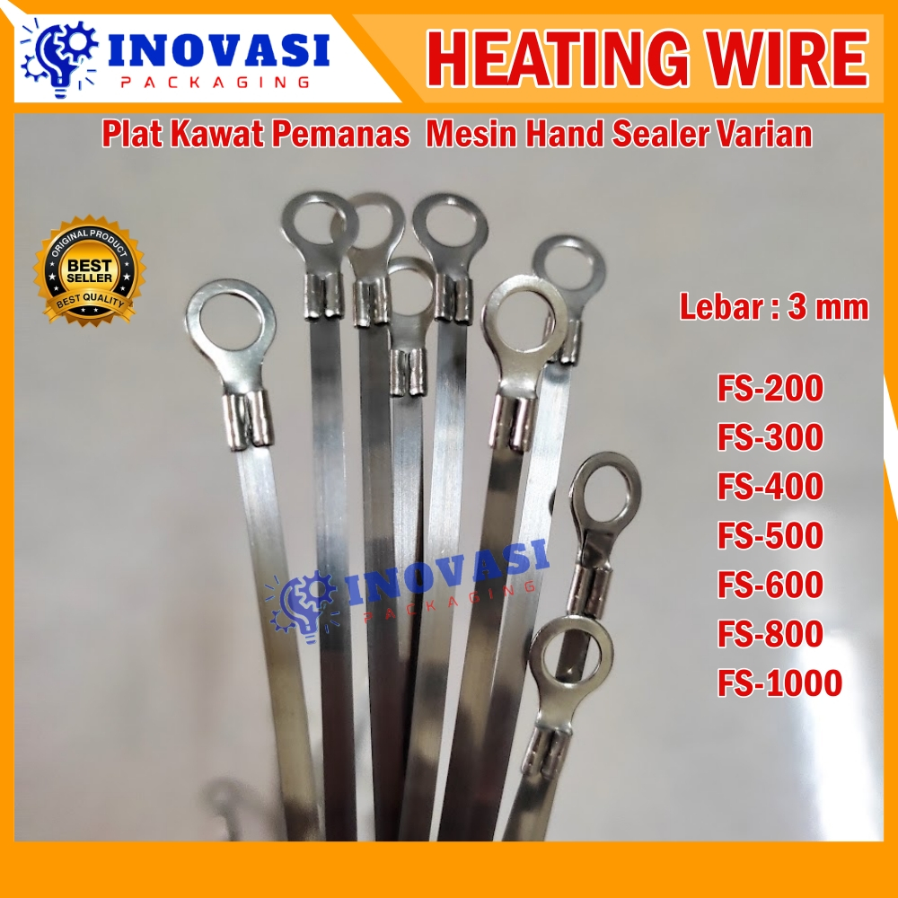 Jual Plat kawat pemanas mesin hand impulse sealer lebar 3mm heating ...
