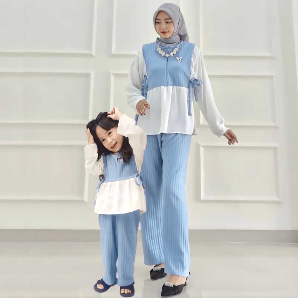 Jual FEIRO ONESET SETELAN KNIT HORNET COMBI CRINKLE COUPLE MOM AND KIDS (HARGA TERPISAH ...