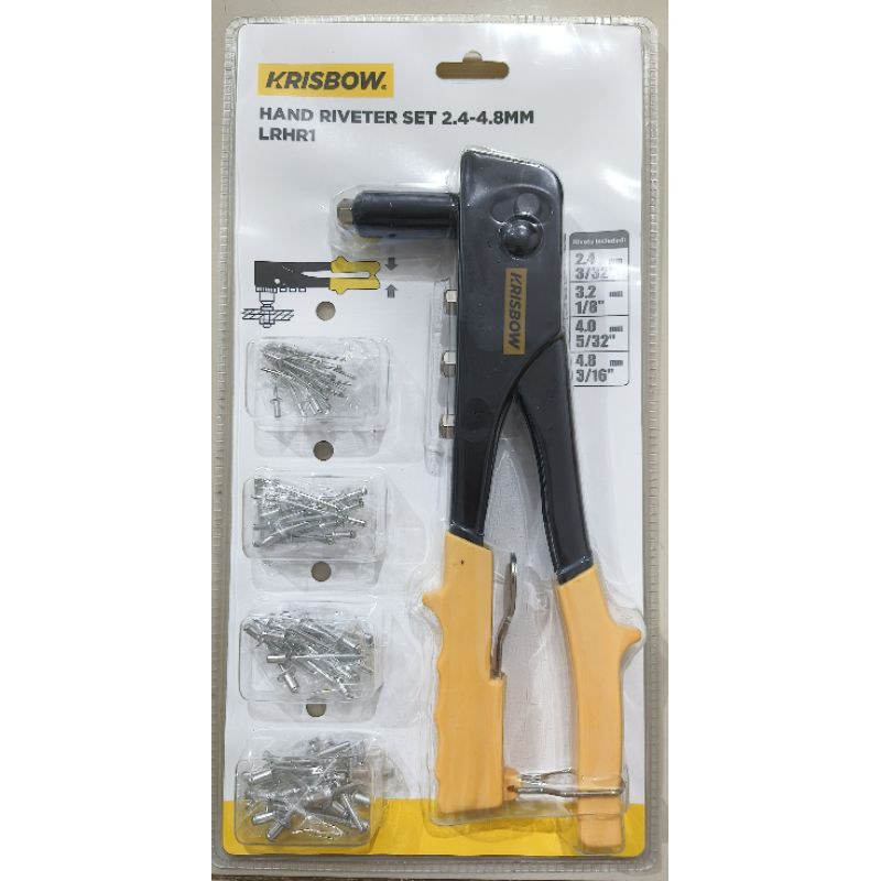 Jual Krisbow Hand Riveter Set 2.4-4.8MM | Shopee Indonesia