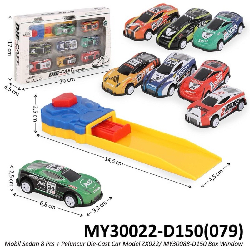 Jual Mainan Mobil MObilan Diecast Set Sedan + Peluncur D150/kado mainan ...