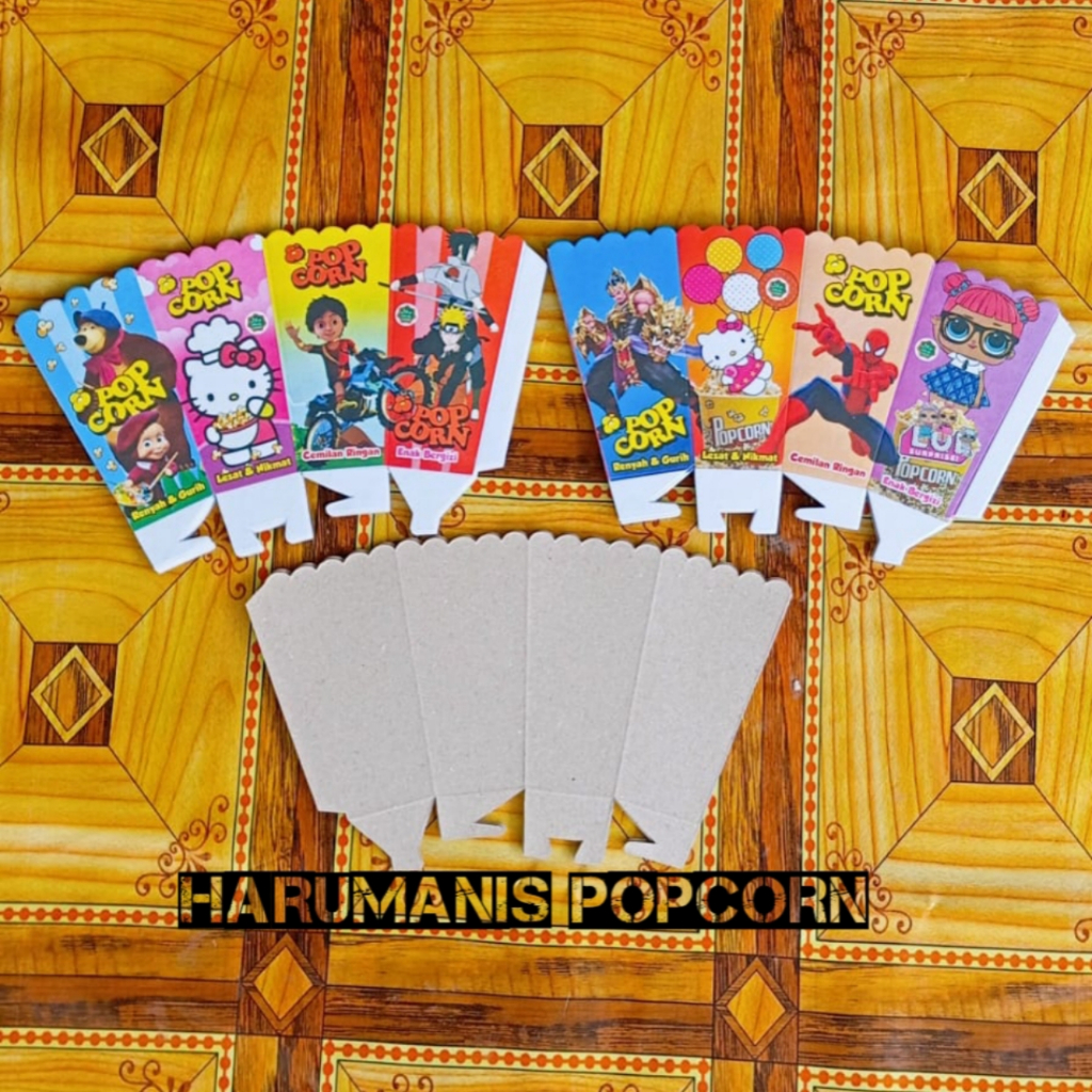 Jual 200 Lembar bungkus popcorn / Kemasan popcorn / Kotak popcorn ...