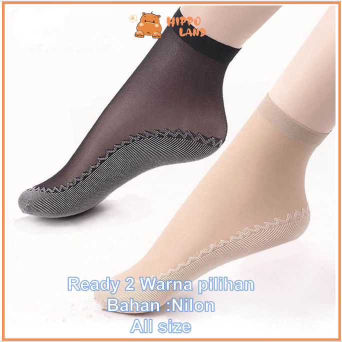 Jual HIPPOLAND Kaos Kaki Stocking Wanita Pendek Sock Motif / Kaus Kaki ...