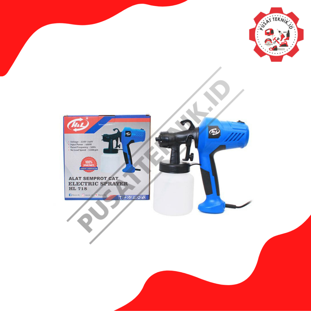 Jual HL 718 Electric Spray Gun Paint Zoom Mesin Cat Semprot Elektrik ...