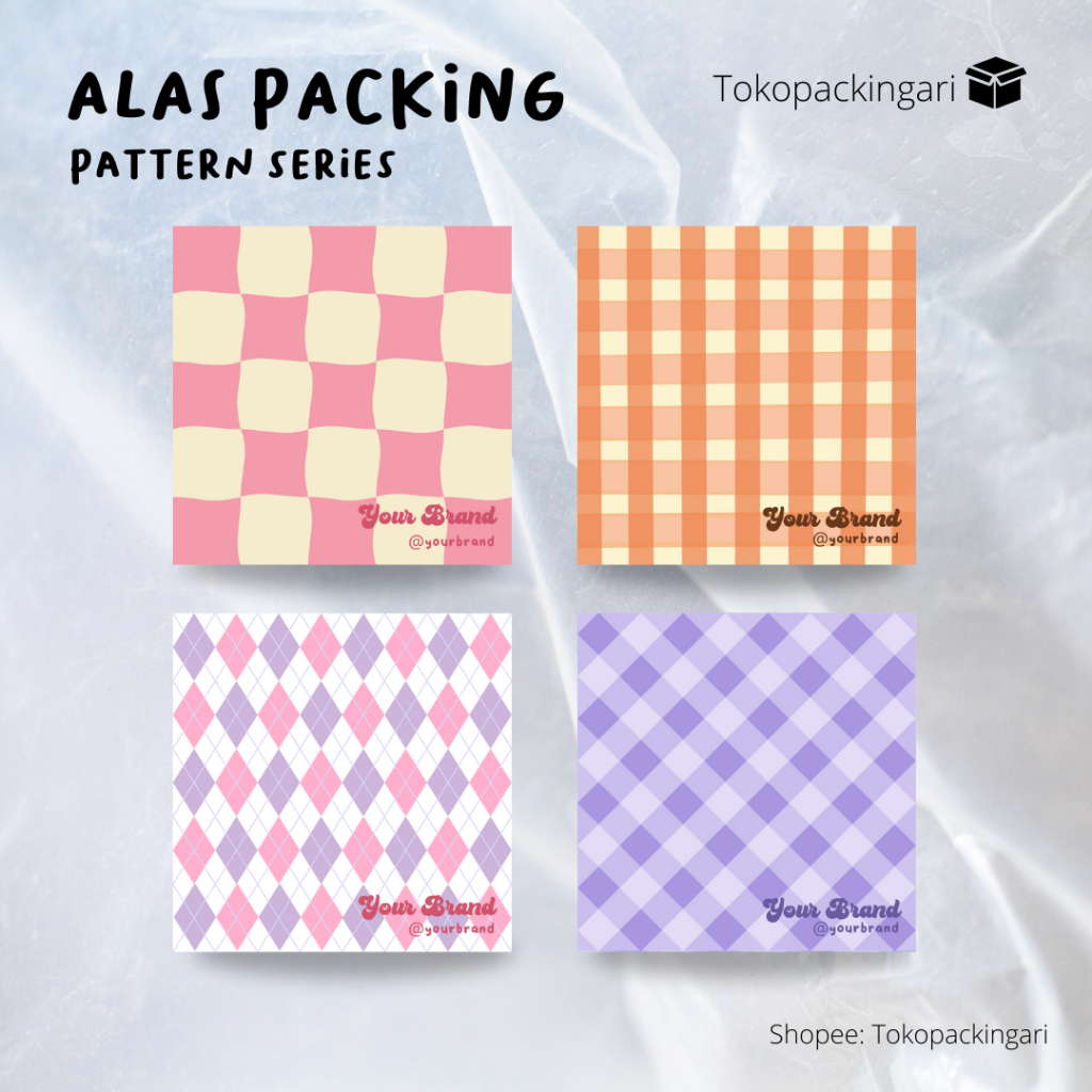 Jual Alas Packing | Kotak-Kotak Pattern | Paper Aksesoris | FREE ...