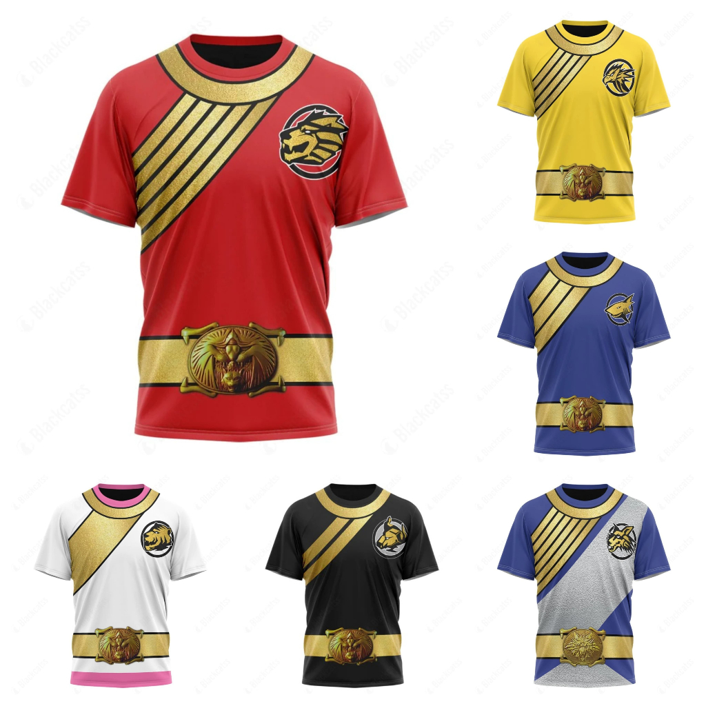 Jual Kaos Power Rangers Wild Force Kaos Dewasa Hyakuju Sentai Gaoranger ...