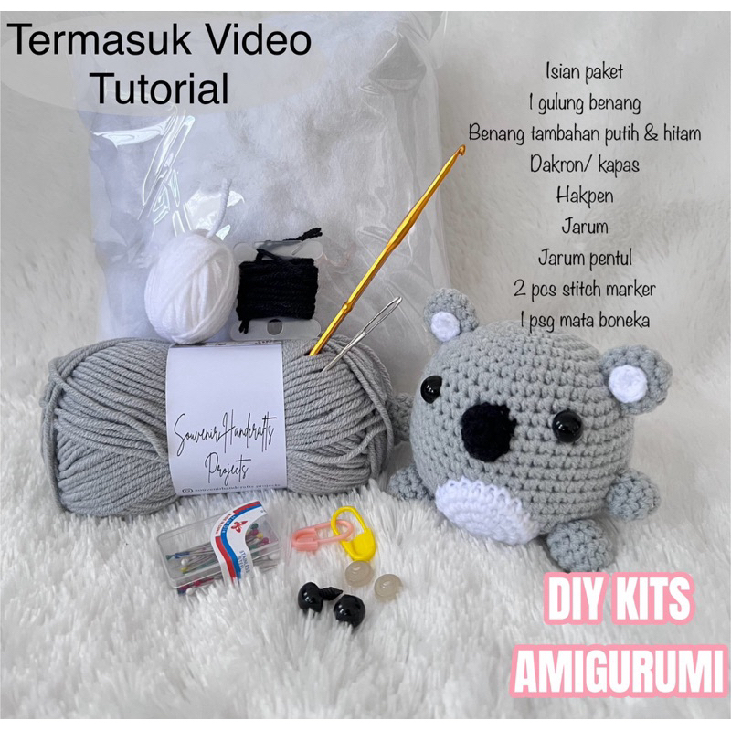 Jual Paket Rajut Amigurumi - DIY Kits Crochet Penguin - DIY Crochet Kit ...
