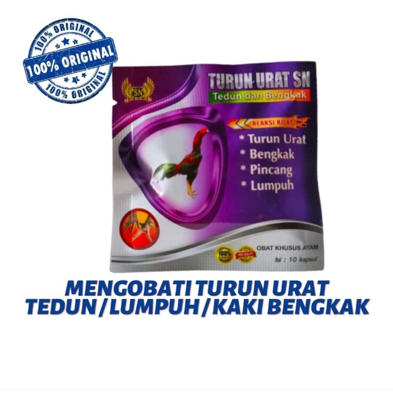 Jual OBAT TURUN URAT SN SACHET MENGOBATI AYAM TEDUN BENGKAK LUMPUH ...